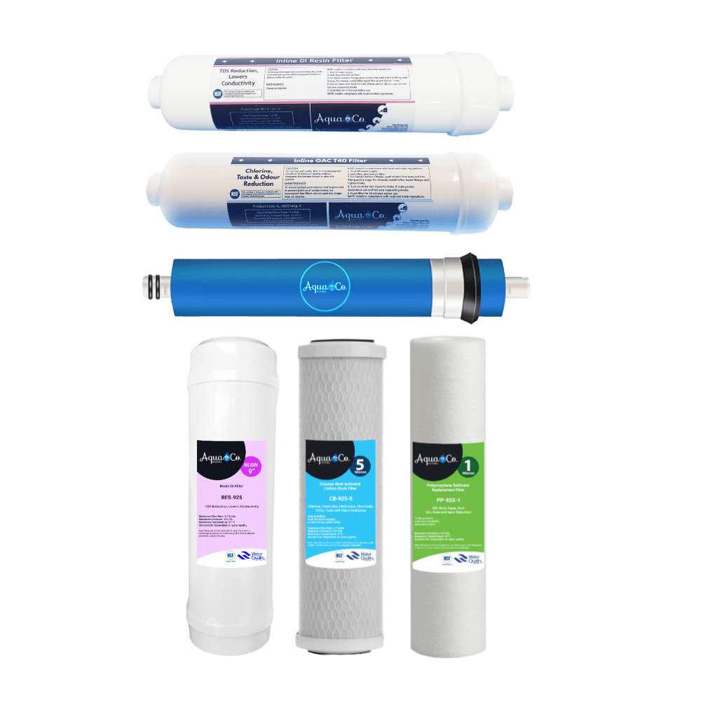 Aquaco Bundle Deal Zero Tds Reverse Osmosis Replacement Filters