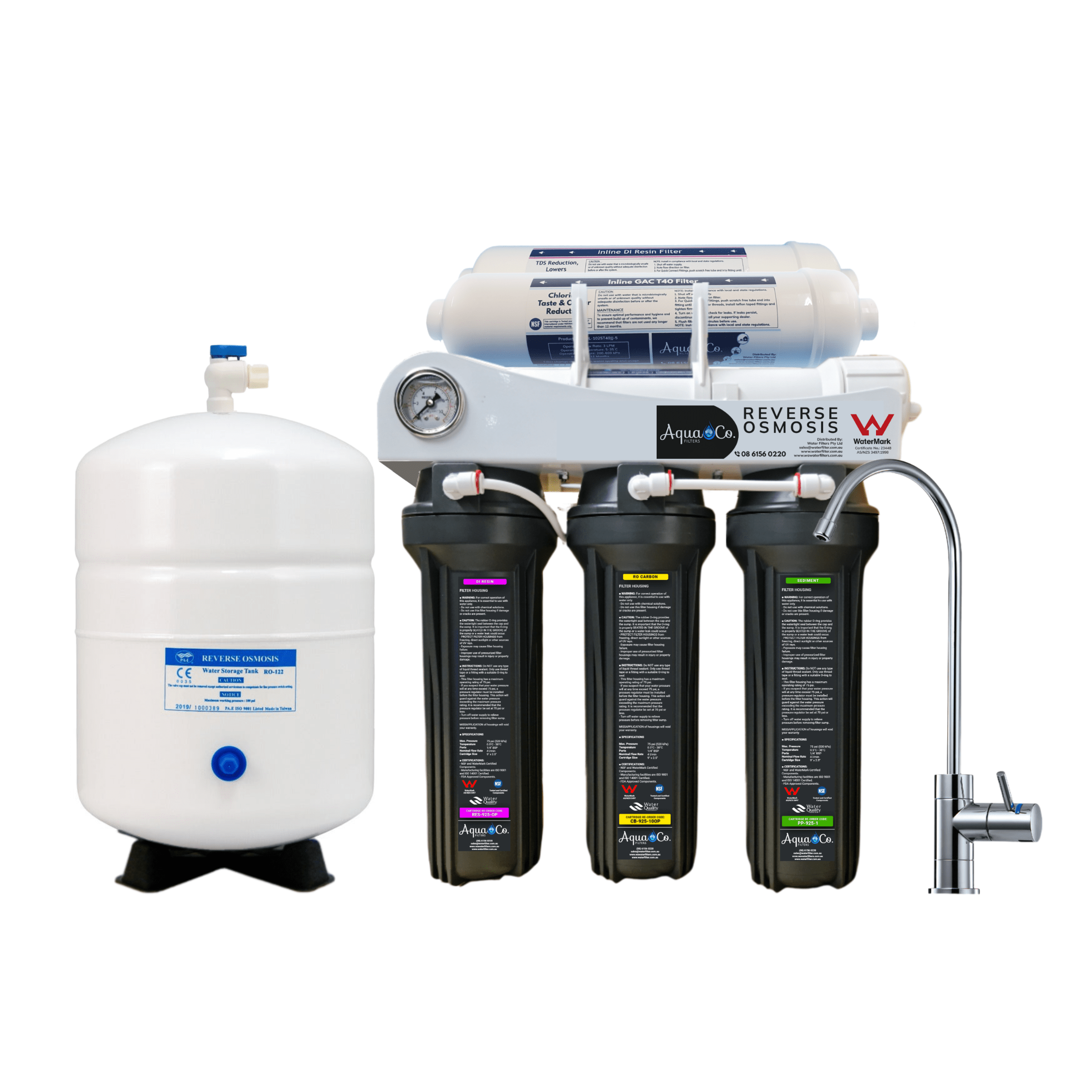 AquaCo Zero TDS Reverse Osmosis Water Filter System for Autoclave ...